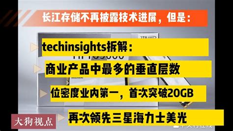 Techinsights 拆解长江存储 迄今为止发现的商业产品中最多的垂直层数，突破270 294层3d Nand，市场上第一款 270 层