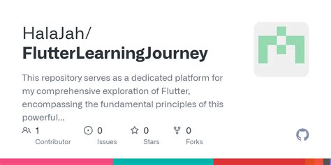 GitHub HalaJah FlutterLearningJourney This Repository Serves As A Dedicated Platform For My
