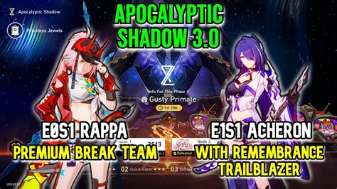 Hsr E0s1 Rappa Break Team And E1s1 Acheron X Remembrance Apocalyptic
