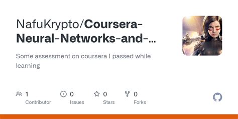 GitHub NafuKrypto Coursera Neural Networks And Deep Learning Some Assessment On Coursera I
