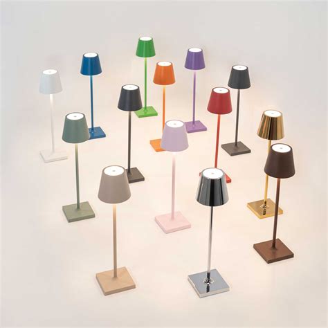 Zafferano Lampada Da Tavolo Led Dimmerabile E Ricaricabile Collezione Poldina Micro