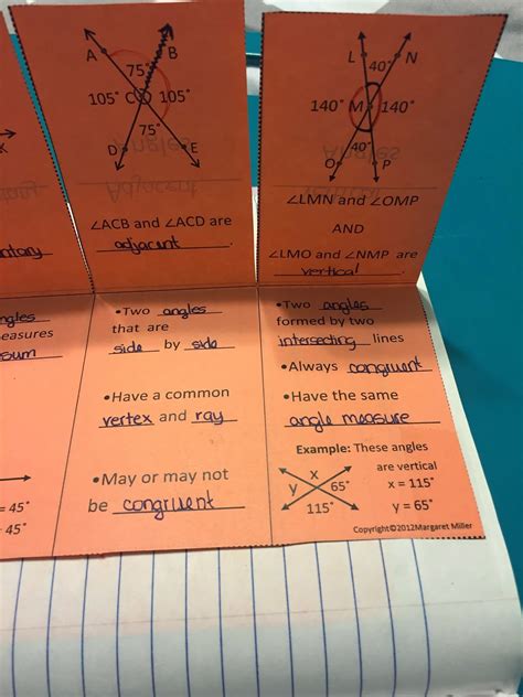 Misscalcul8 Geometry Unit 3 Angles And Lines Interactive Notebook