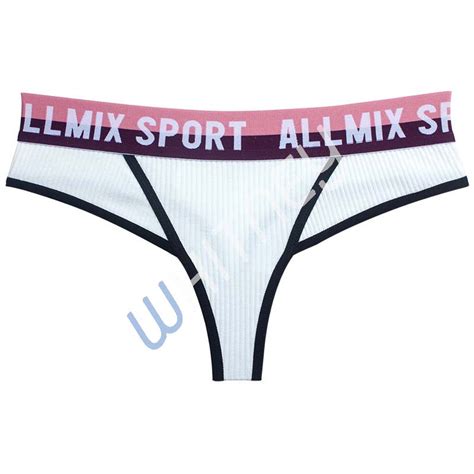 กางเกงใน สไตล์ Sport ขอบดำ ชมพู จีสตริง G String สุด Sexy ผ้า Cotton