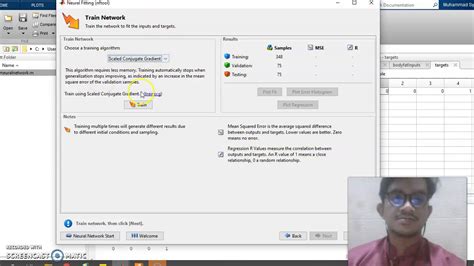 fit data with a shallow neural network using nftool matlab youtube