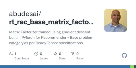 github abudesai rt rec base matrix factorizer pytorch matrix