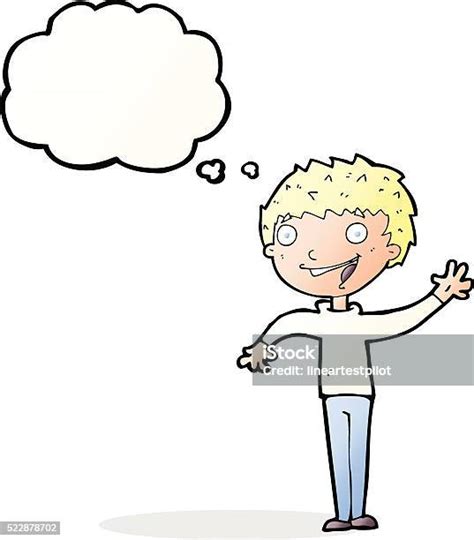 말풍선이 있고 손 흔드는 즐거운 소년 만화 캐릭터 그리기에 대한 스톡 벡터 아트 및 기타 이미지 그리기 낙서 드로잉 남자 Istock