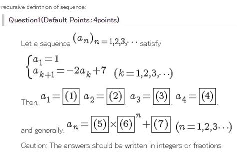 Solved Recursive Defintnion Of Sequence Question Default Chegg Com