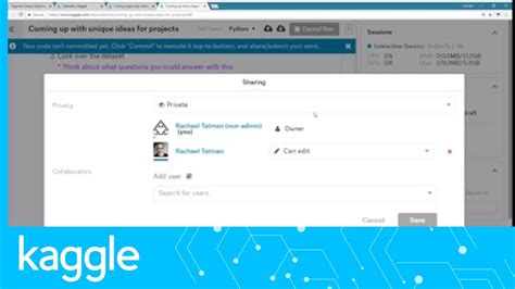 Kaggle Live Coding How To Come Up With Unique Ideas For Projects