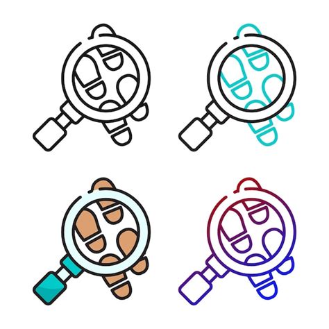 Premium Vector Investigation Icon Design In Four Variation Color