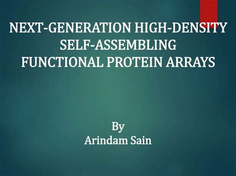 Presentation On Protein Array Ppt