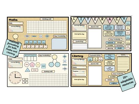 Maths And Literacy Display Resource Bundle Pastels Teaching Resources
