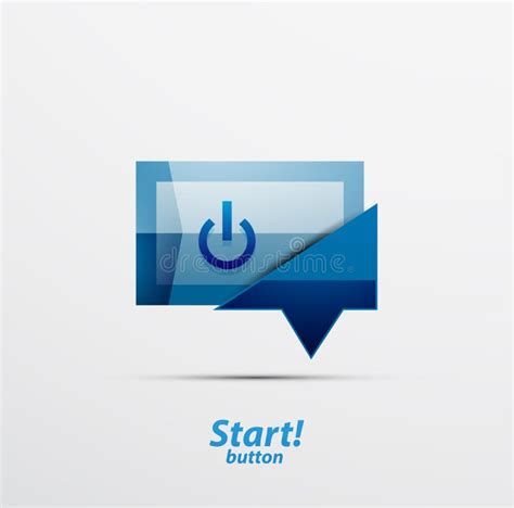 Square Power Button Design Stock Vector Illustration Of Modern