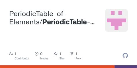 Github Periodictable Of Elementsperiodictable Of