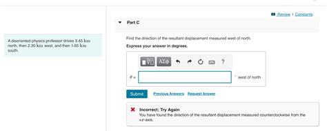 Solved Part CA Disoriented Physics Professor Drives Chegg Com