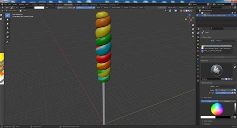 Rainbow Twist Lollipop Candy 3d Model 17 3ds Blend C4d Fbx Max