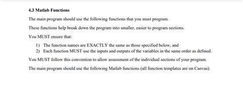 Solved Write A Matlab Function Which Calculates The Velocity