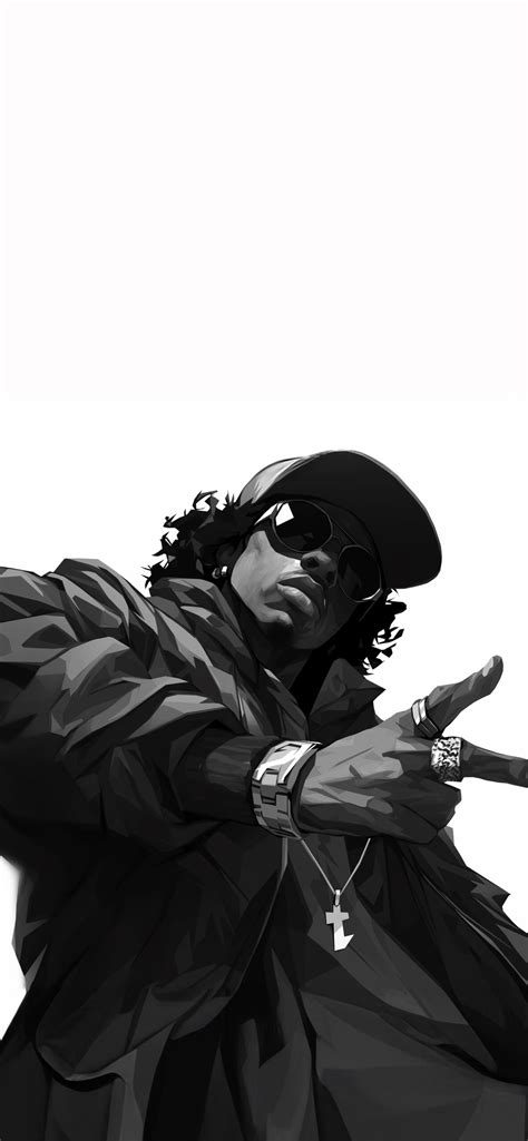 Iconic Eazy E Black And White Wallpaper Hip Hop Legacy 🎤