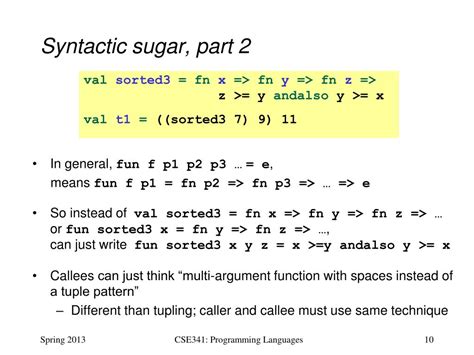 Ppt Cse341 Programming Languages Lecture 9 Function Closure Idioms Powerpoint Presentation
