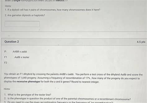 [answered] when a single non disjunction event occurs in meiosis hints