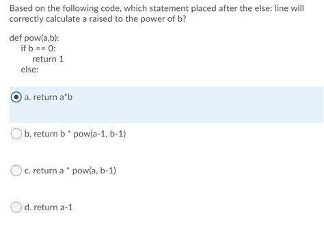 Solved What Is The Output From The Following Code Def Chegg