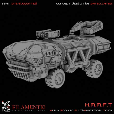 3d printable hv 003 h m m f t [heavy multi modular functional truck