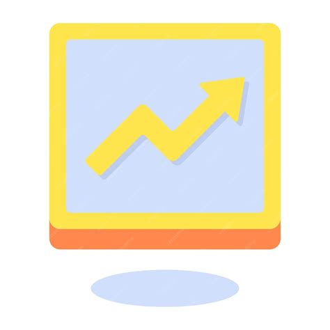 Premium Vector A Yellow Arrow Pointing Up To The Right