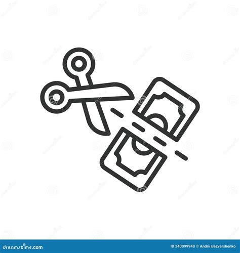 Expense Strategy Line Icons Collection Budgeting Tactics Optimization Reduction Planning