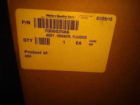 Waters Acquity Uplc Assy Drawer Fluidics Part 700002566