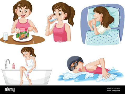 Puberty Girls Different Stock Vector Images Alamy
