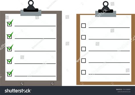 Checklist Marked Checkbox Flat Vector Illustration Stock Vector Royalty Free