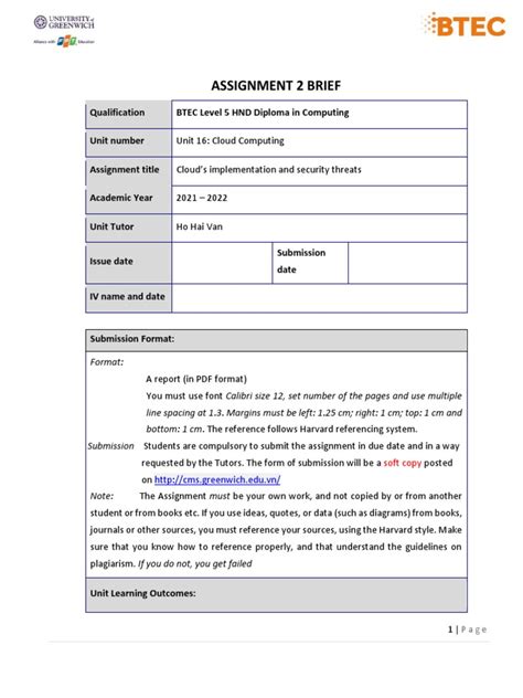 Vo Bi Thanh Phuoc Gcs200547 Assignment Brief 2 Pdf Denial Of