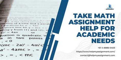 Take Math Assignment Help For Academic Needs By Help My Assignment