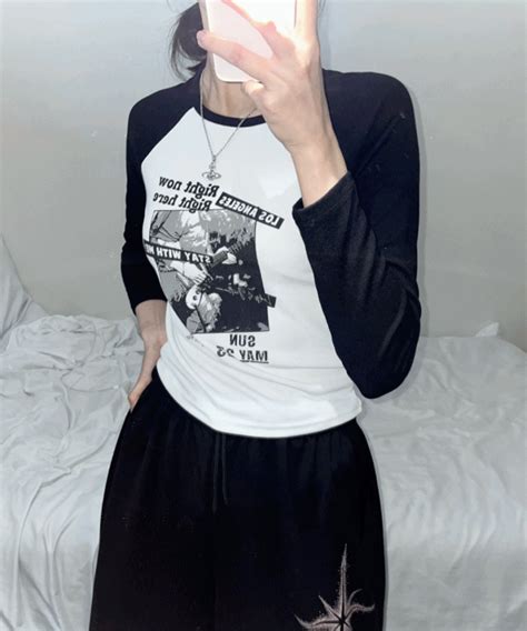 기타 나그랑 세미크롭 긴팔티셔츠 3color 에이블리