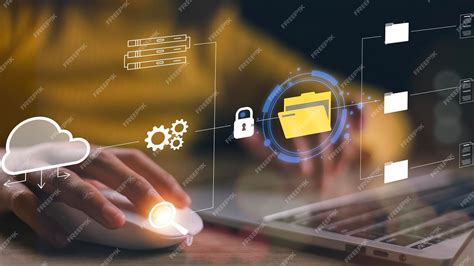 Premium Photo Businessman Holding Folder And Document Icon Software