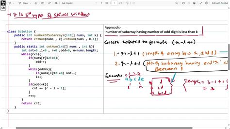 06 Count Number Of Nice Subarrays Youtube