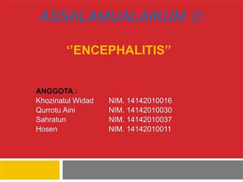 Ppt Encephalitis Kelompok 8 Ppt