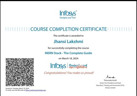 Infosyssprinboard Infosys Mernstack Jhansi Lakshmi Pasagadugula