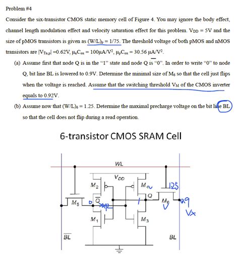 problem 4consider the six transistor cmos static