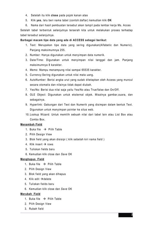 tutorial ms access pdf