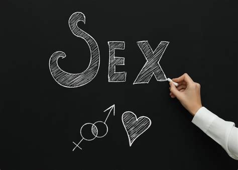 Premium Photo Sexual Education Woman Writing Word Sex On Blackboard Closeup Chalked Heart