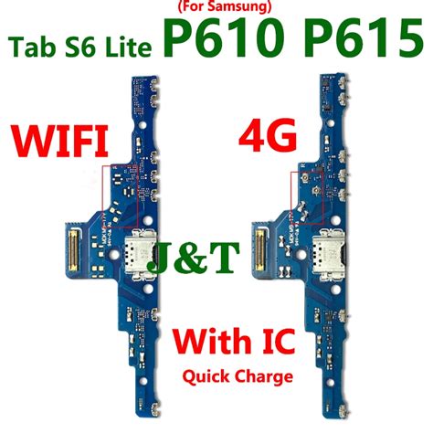 Fast Charging Board Ic ไมโครโฟน Flex สําหรับ Samsung Tab S6 Lite P610