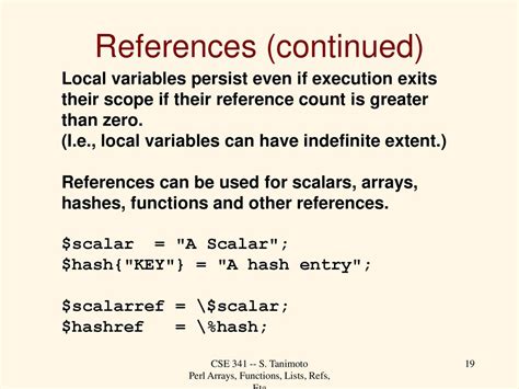 Perl Arrays Functions References Etc Ppt Download