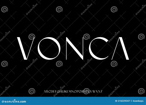 Elegant Minimalist Alphabet Display Font Vector Luxury And Feminine Typeface Stock Vector