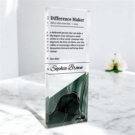 Difference Maker Award Plaque Custom Difference Maker Acrylic Plaque