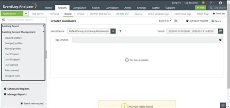 oracle default auditing capability manageengine
