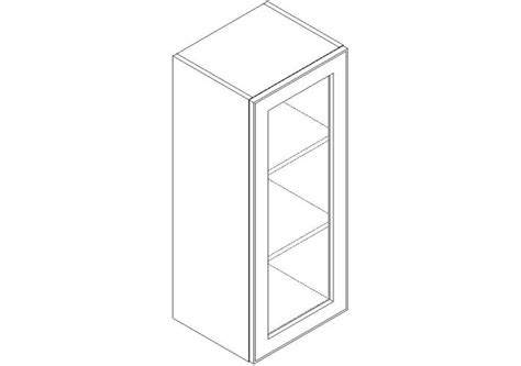 Wmd1536 Classic White Wall Prepped For Glass Door Cabinet Single Door