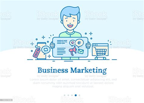 Smm 관리자는 전자 상거래용 디지털 마케팅에 대해 알려줍니다 광고 소셜 미디어 이메일 마케팅 피드백 재게시 벡터 그림 복사 공간이있는 템플릿 Brand Name