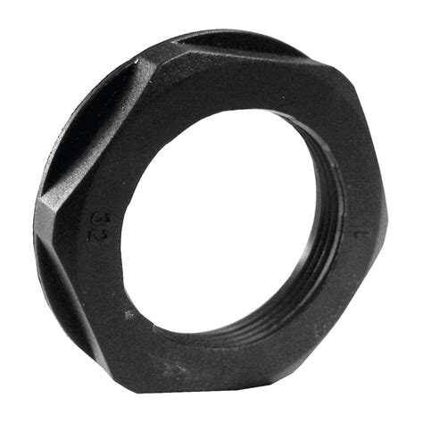 Locknut Hexagon Nylon M20 Black Alco