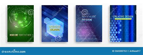 Science Cover Design For Business Presentation Hi Tech Brochure Flyer