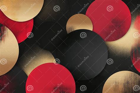 Minimalistic Abstract Design With Circle Patterns In Varying Sizes Using Subtle Shades Of Red